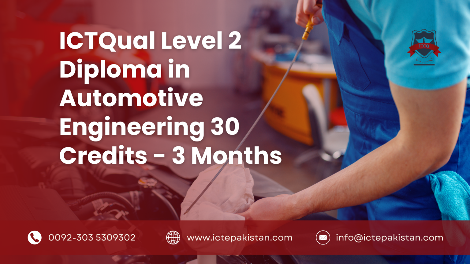 ICTQual Level 2 Diploma in Automotive Engineering 30 Credits - 3 Months